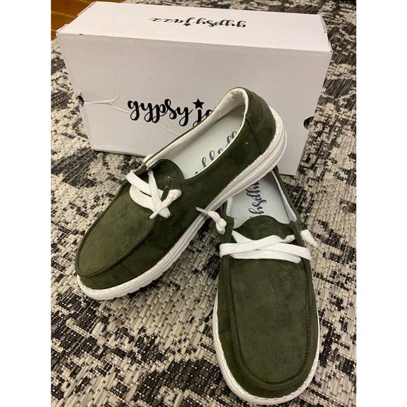 Very G | Shoes | New Very G Tintin Faux Suede Slip On In Olive | Poshmark